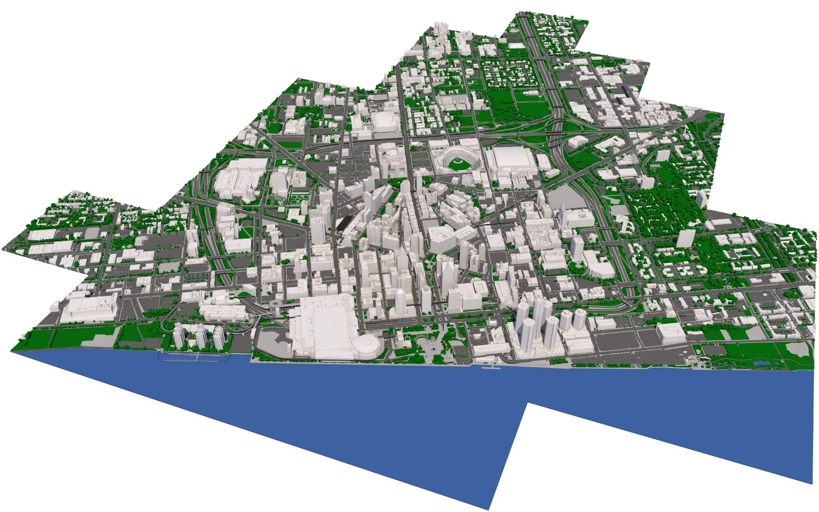 3D Model of Detroit - AccuCities