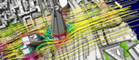 3D London in SimScale wind comfort simulation | AccuCities