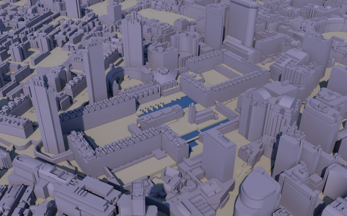 Base 3D Model of London - Barbican, City of London | AccuCities