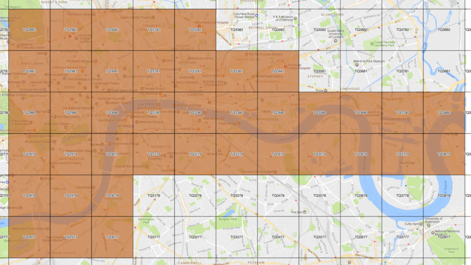 1km2 tiles of 3D Model of London - AccuCities